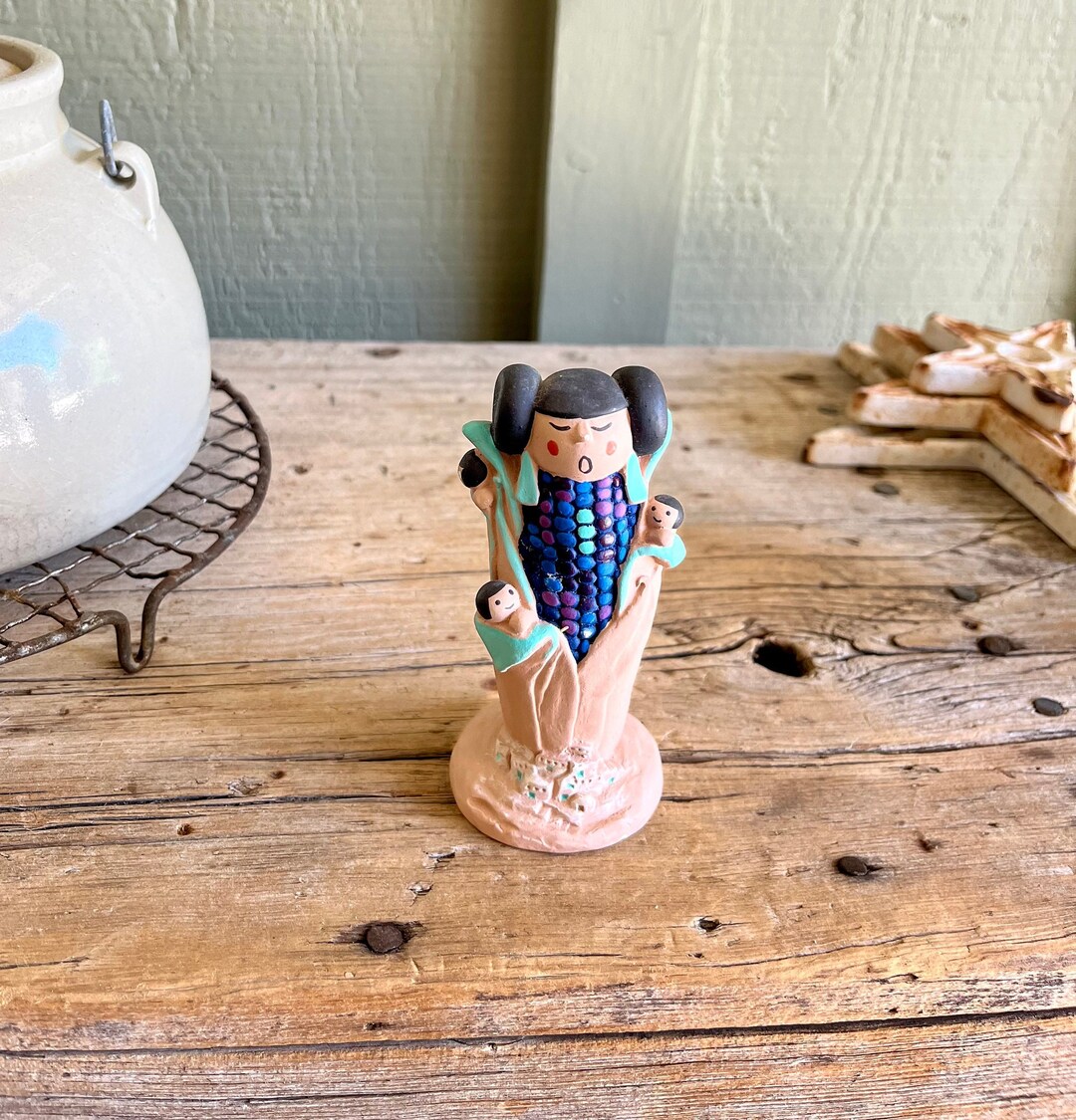 Cleo Teissedre / Clay Figurine / Mama Storyteller / Navajo Potter Doll ...