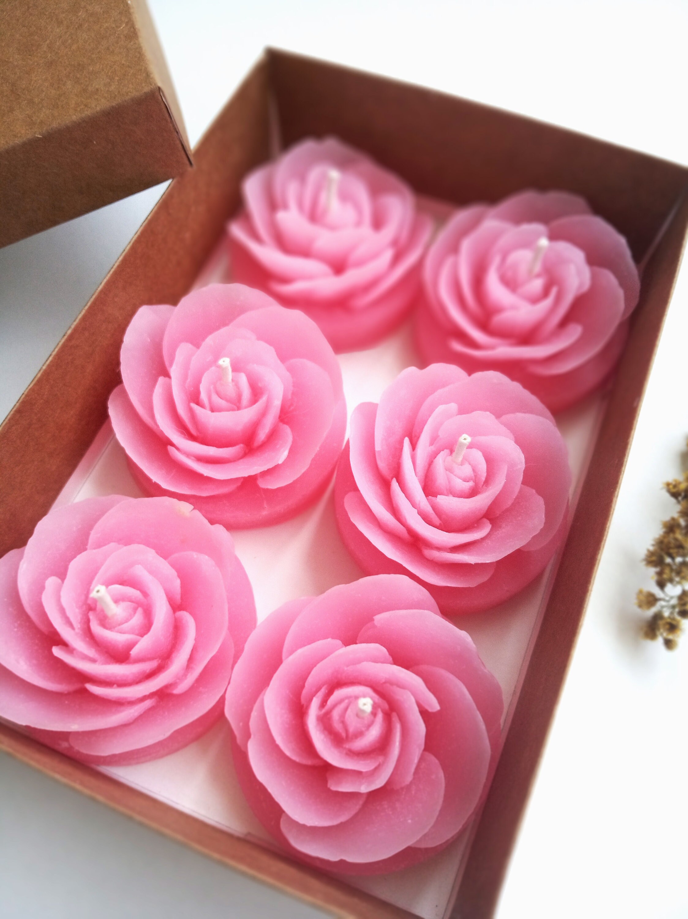 Rose Shaped Tea Lights Rose Flower Tea Lights Set Hand | Etsy