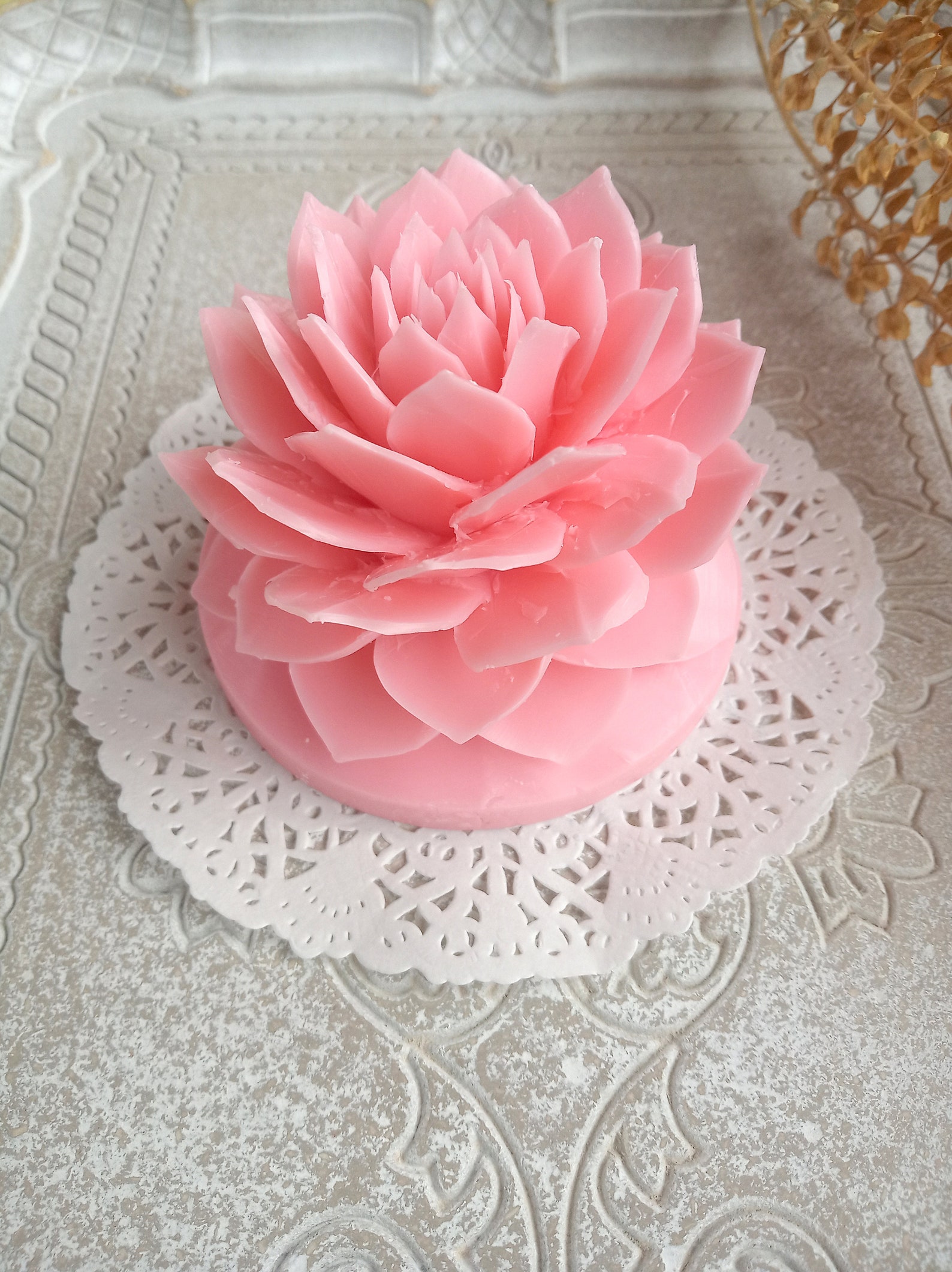 Carving soap lotus, pink lotus soap, wedding soap, hand carved soap ...