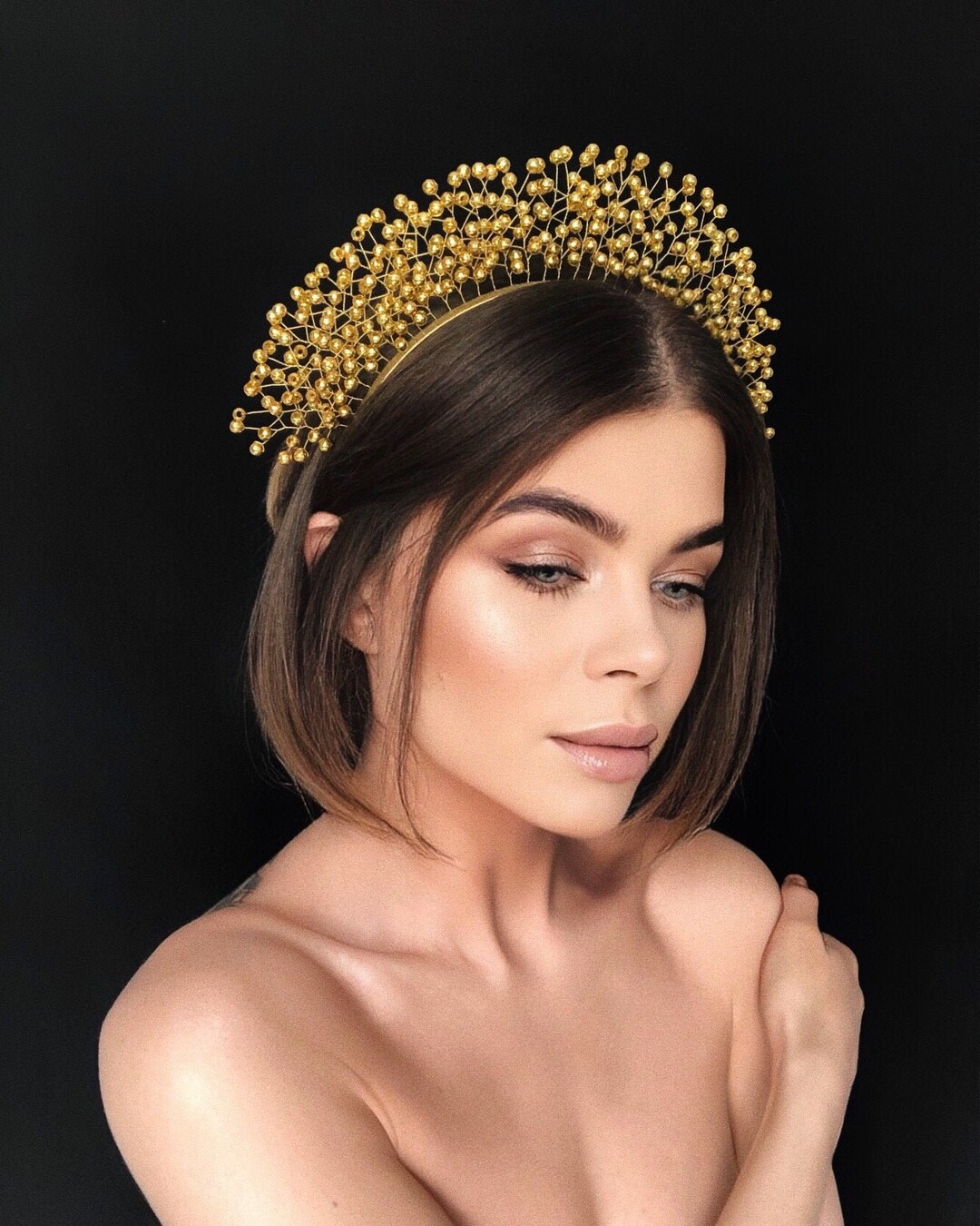 Goddess Crown Gold Tiara Chic Headpieces Crowns and Tiaras - Etsy