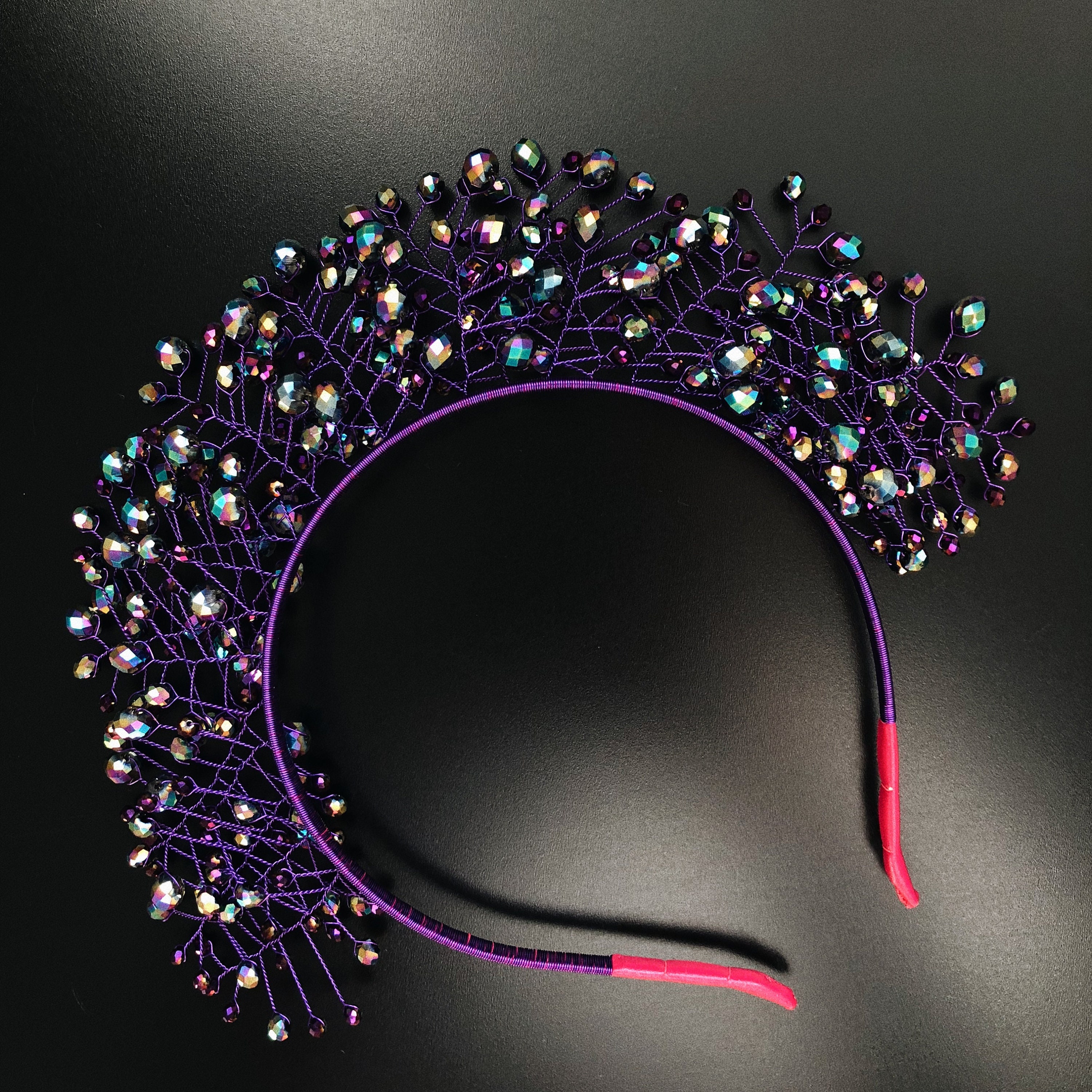 Purple Crystal Crown Headpiece Purple Crowns and Tiaras - Etsy