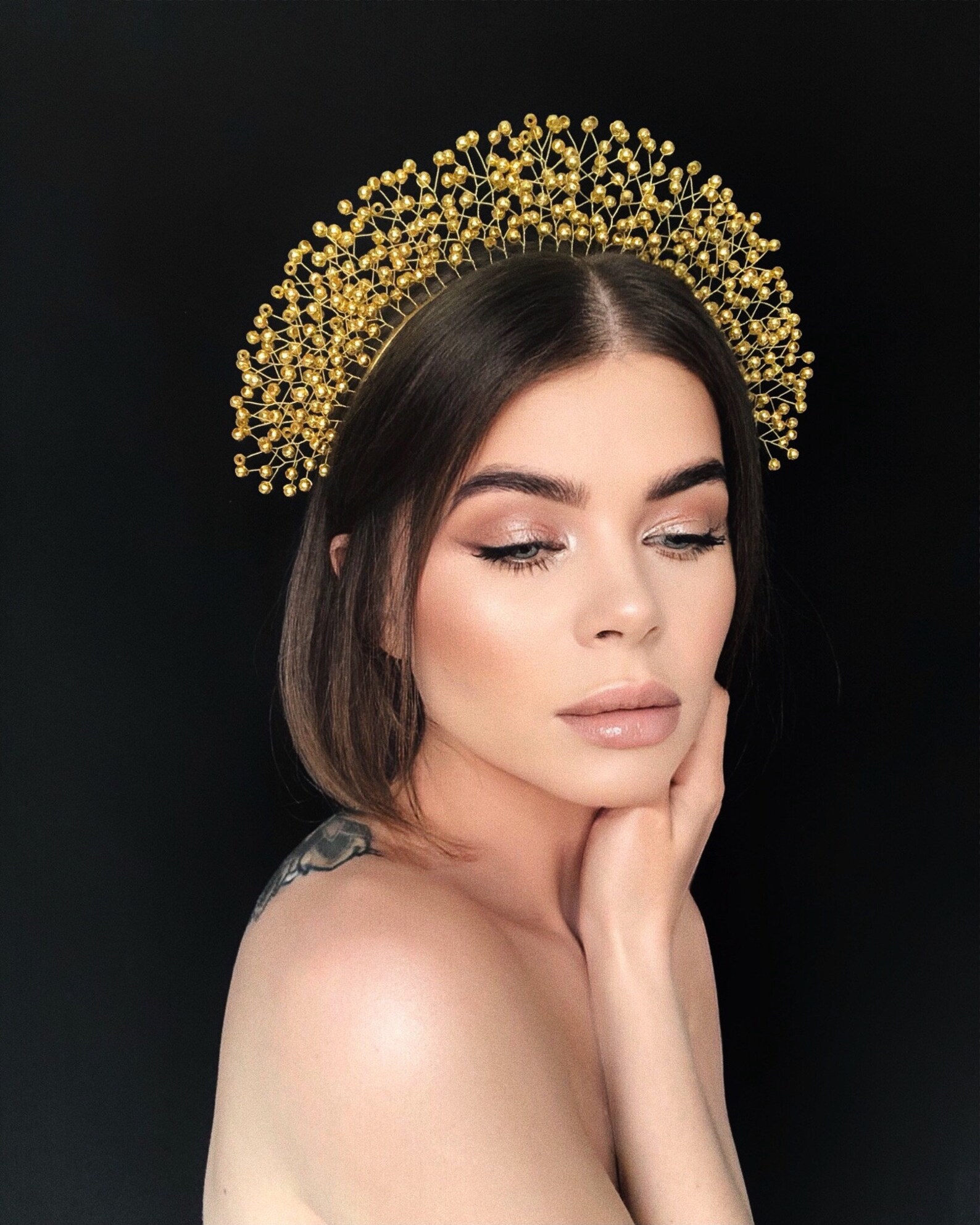 Goddess Crown Gold Tiara Chic Headpieces Crowns and Tiaras - Etsy