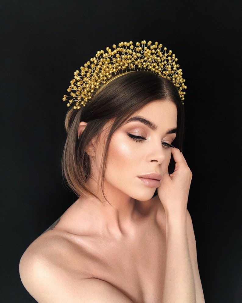 Goddess Crown Gold Tiara Chic Headpieces Crowns and Tiaras - Etsy