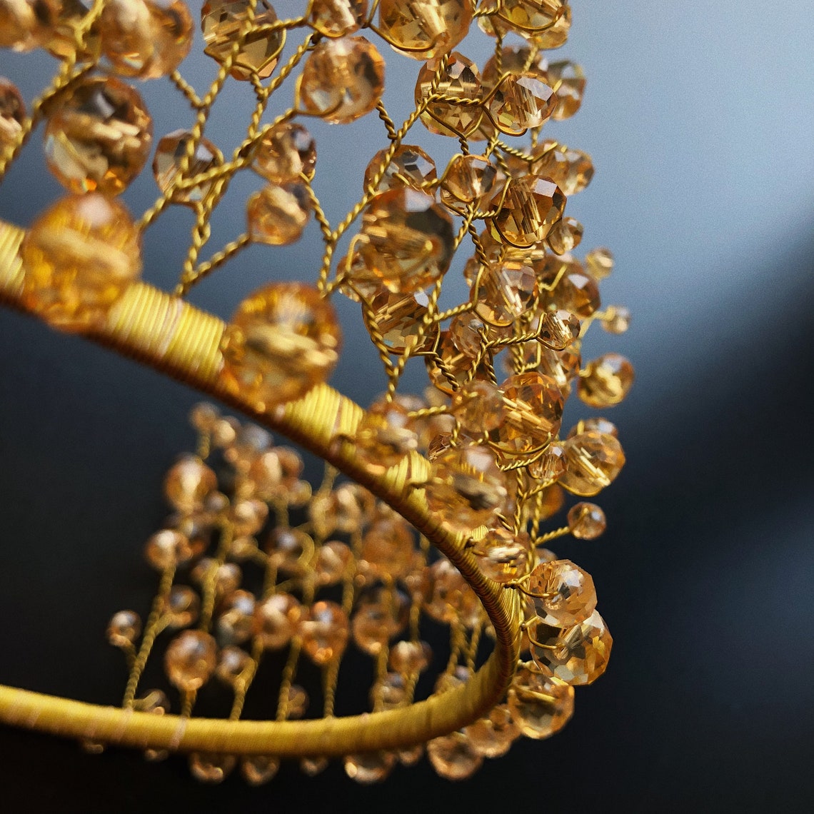 Gold Headpiece Gold Crown Crystal Tiara Crystal Headpieces | Etsy