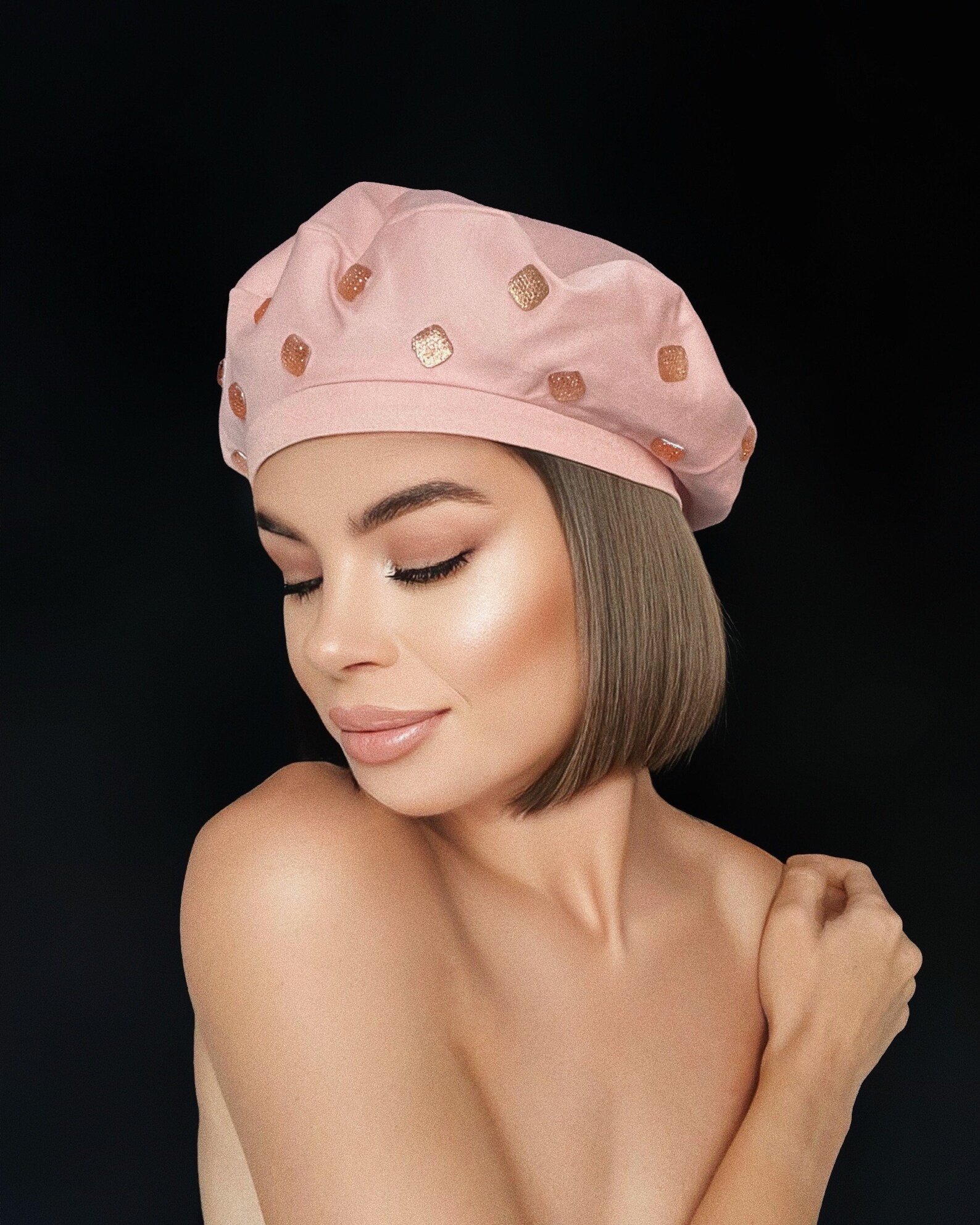 Pink Beret Pink Hat Pink Denim Beret Modern Beret Fashion - Etsy