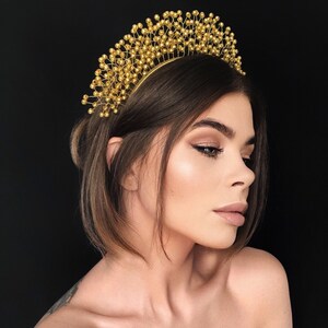 Goddess Crown Gold Tiara Chic Headpieces Crowns and Tiaras - Etsy