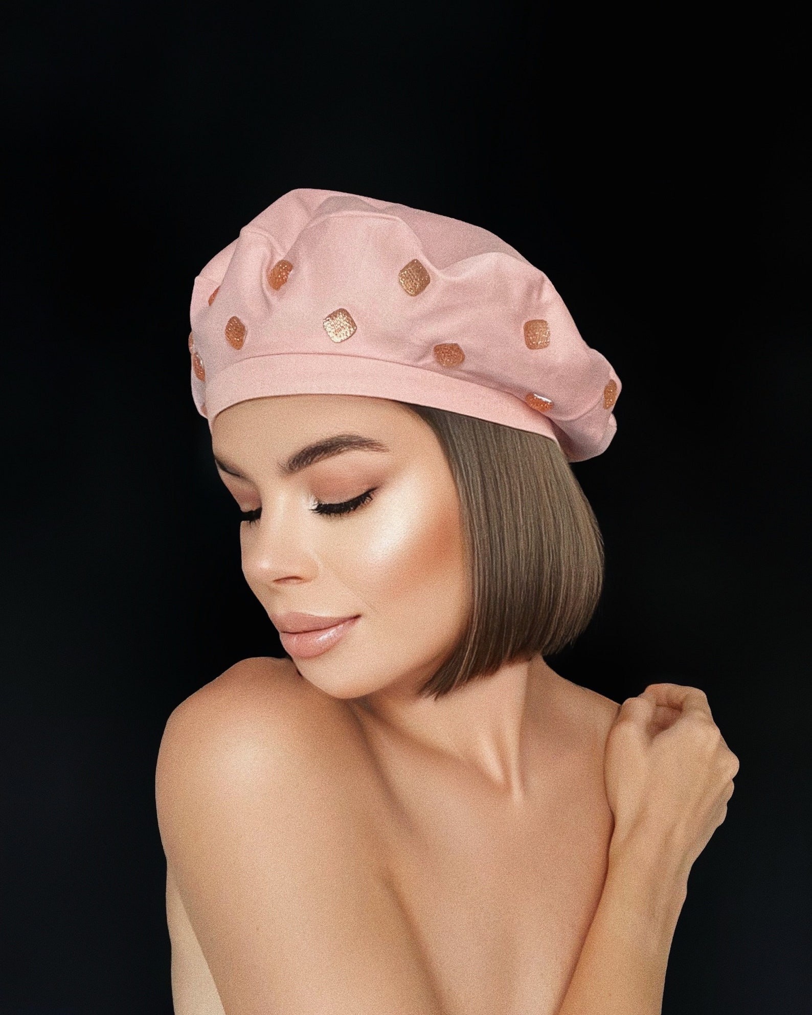 Pink Beret Pink Hat Pink Denim Beret Modern Beret Fashion - Etsy