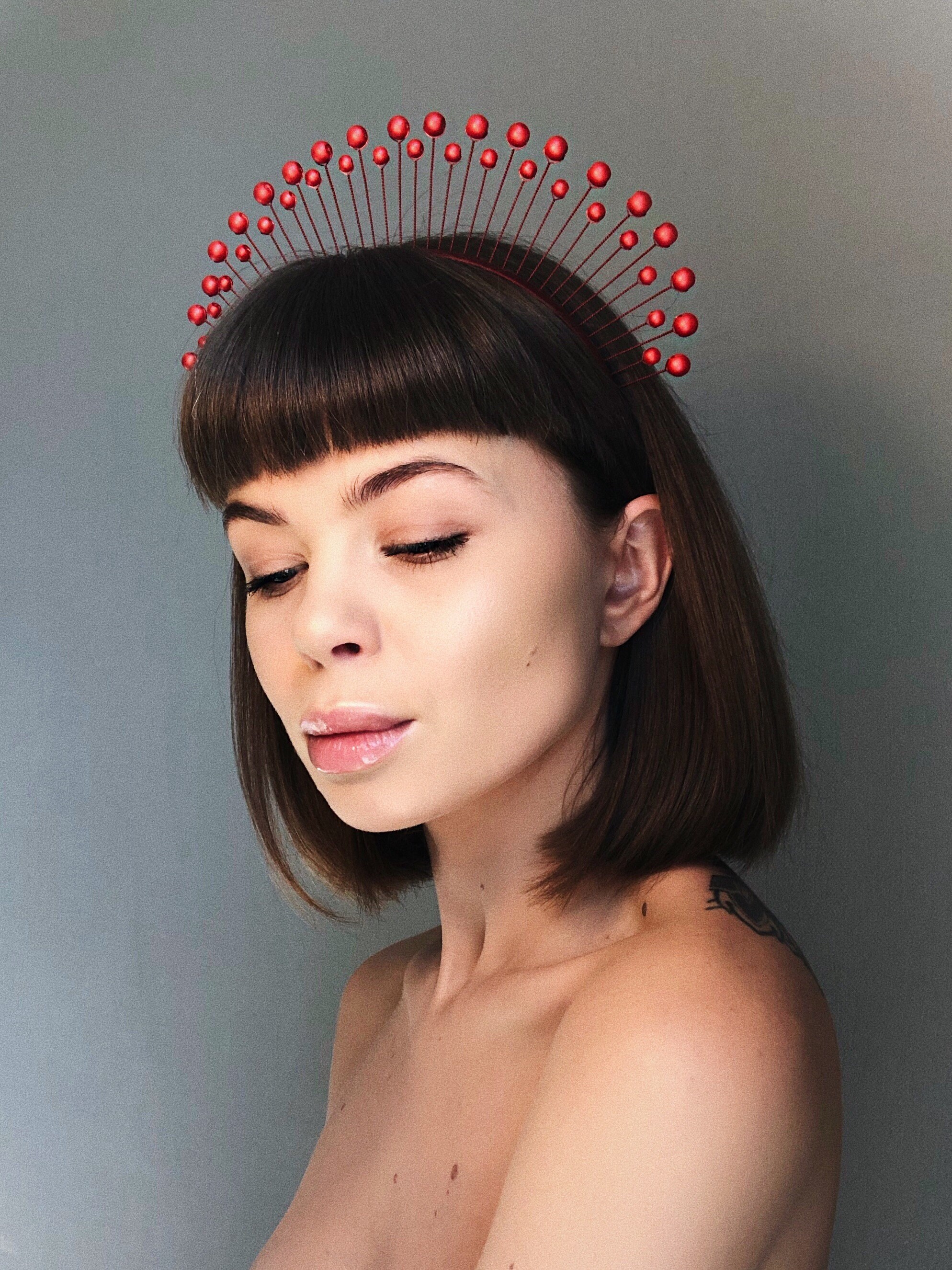 Red Headpiece Pearl Headpiece Red Crown Pearl Tiara Crowns - Etsy