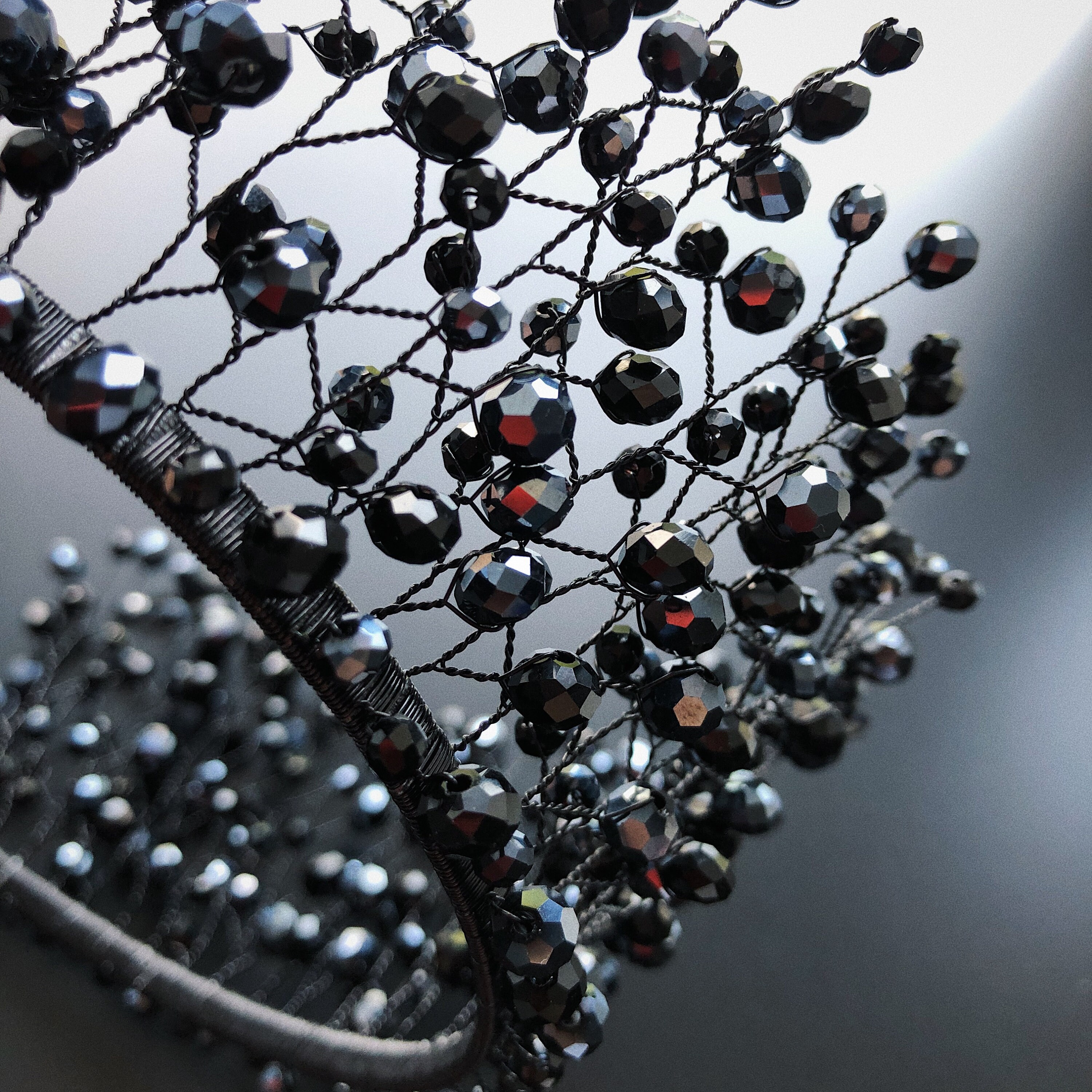 Black Crown Black Crystal Tiara Black Headpieces Black | Etsy