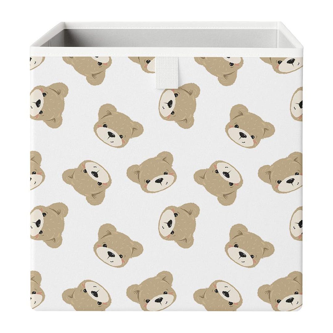 IKEA Kallax Cube Storage Box, Teddy Bear Print, Wipeable Fabric - Etsy UK
