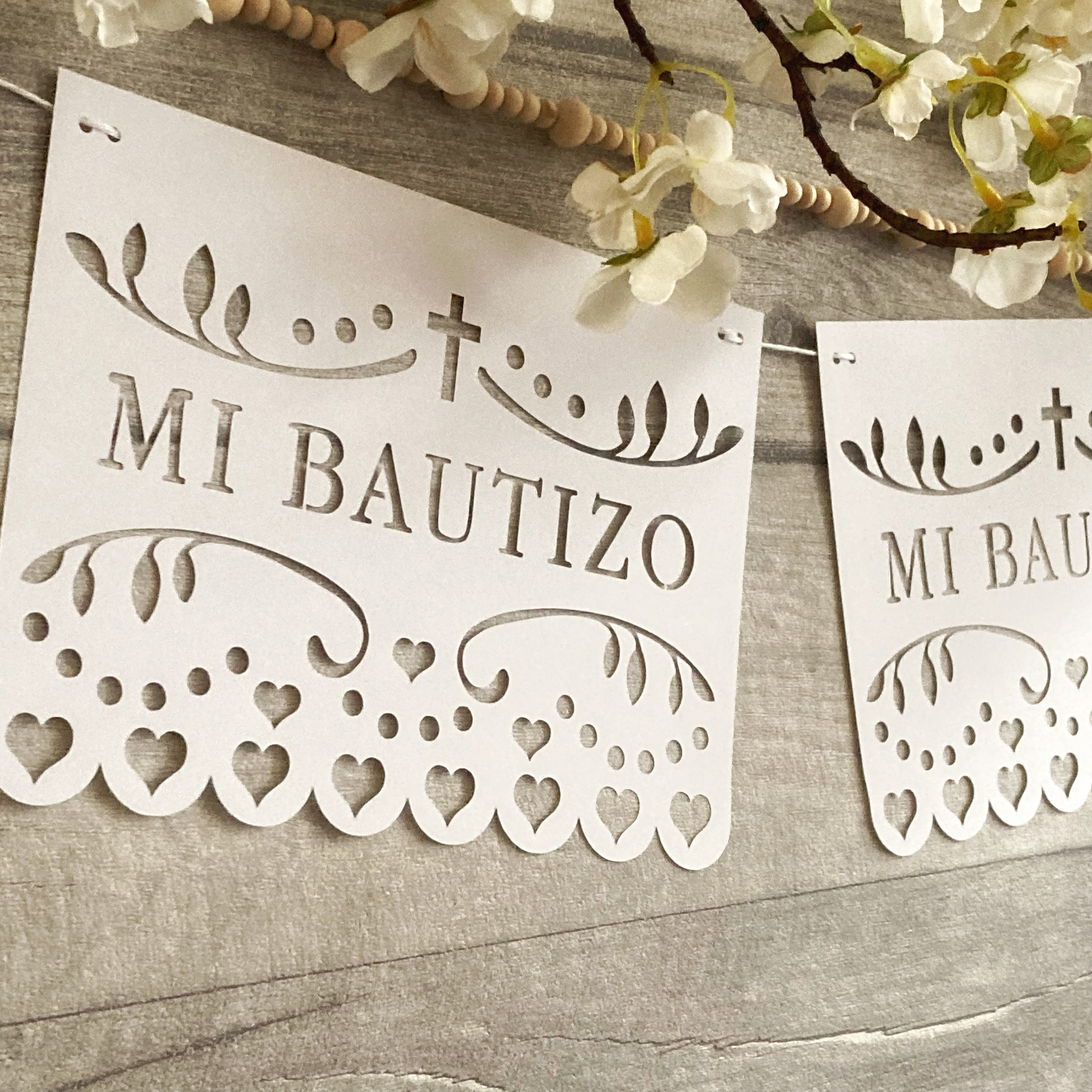 Mi Bautizo Banner SVG Christening Papel Picado Digital - Etsy UK