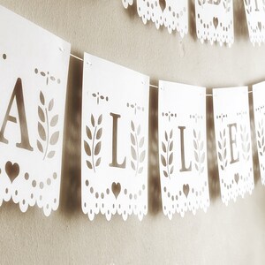 Papel Picado Alphabet Letters SVG Bundle, Floral Alphabet DIY Banner ...