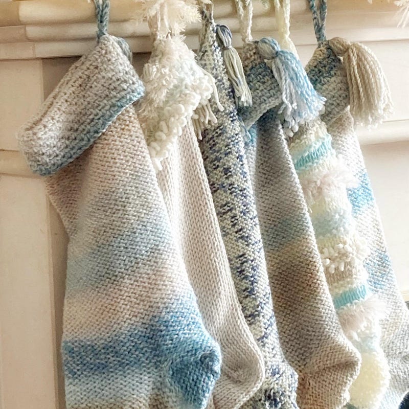 Blue Coastal Theme Christmas Stockings - Etsy UK