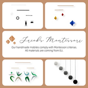 Set of 4 X Montessori Mobile - Munari, Gray Gobbi, Octahedron, Dancers ...