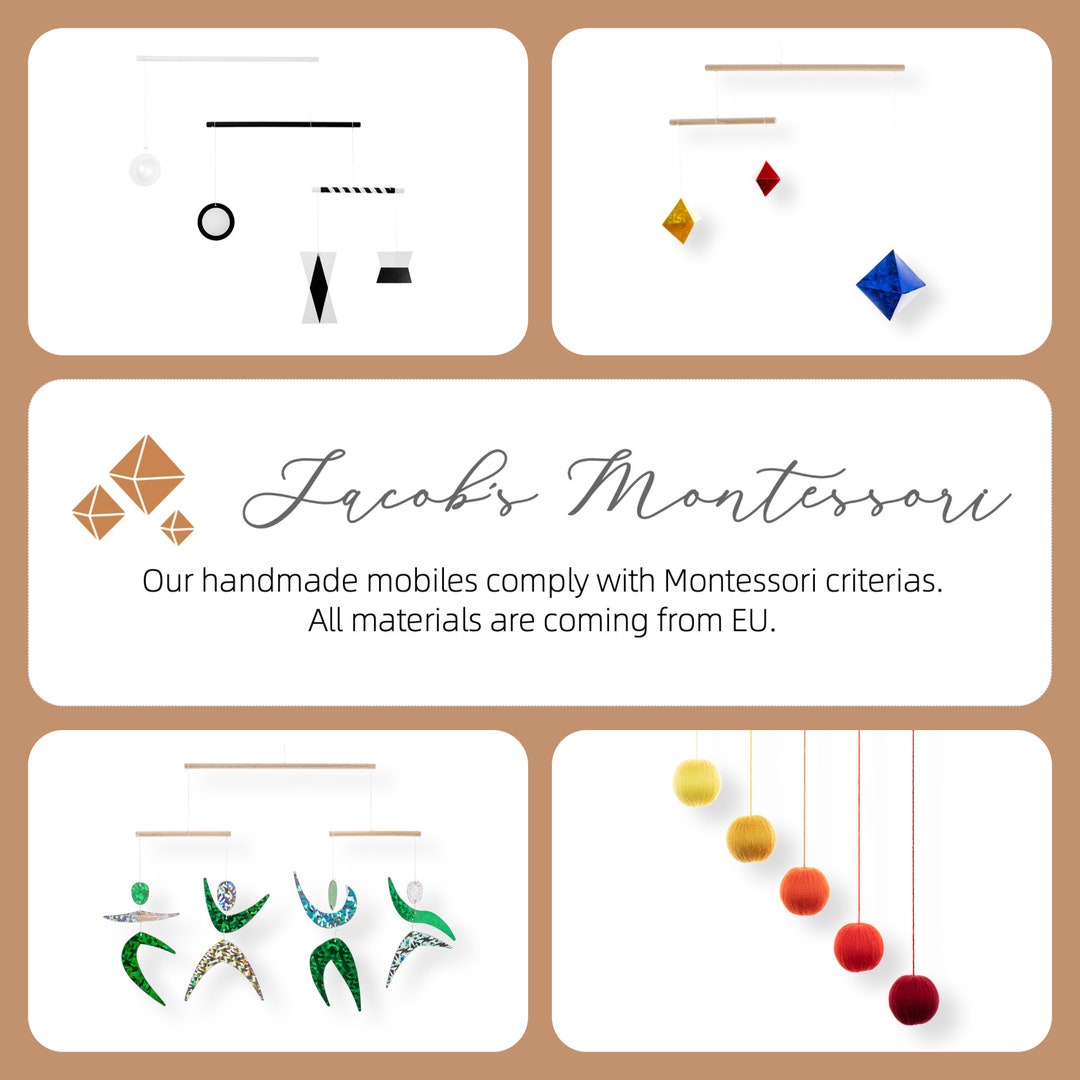 Montessori Mobile Set of 4 - Munari, Gobbi, Octahedron and Dancers for ...