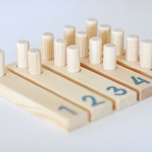 Montessori Counting Peg Boards. Early Maths. Counting 1-5 Peg Boards ...