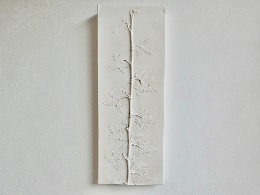 Botanical Plaster Relief Plaster Cast Impression Ivy Ivy - Etsy