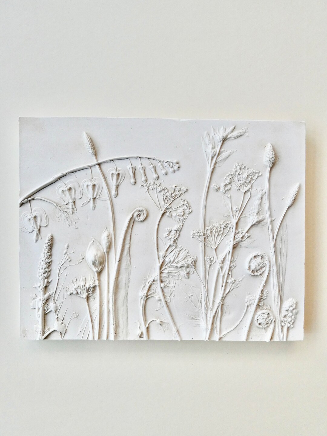 Cow Parsley, Botanical Plaster Relief, Bleeding Hearts, Bluebells, Wild ...