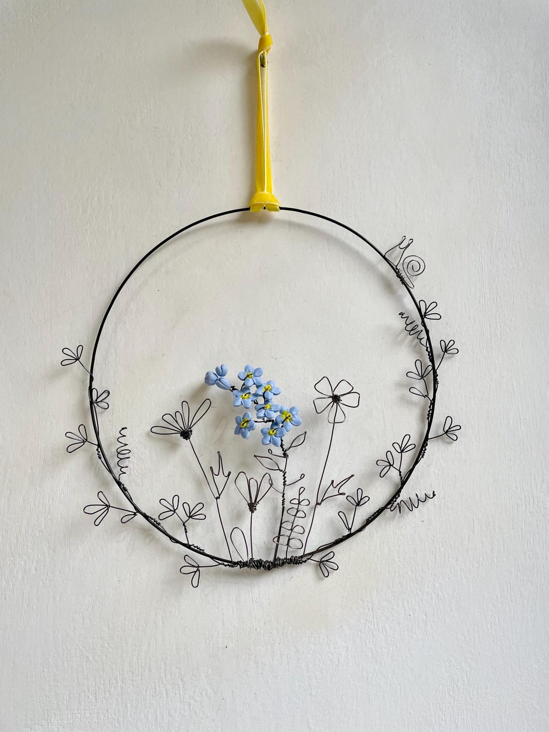 Forget Me Nots, Wreath, Wire Flowers, Clay Flowers, Buttercup, Wire ...
