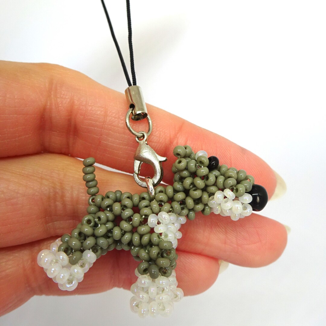 Schnauzer Dog Charm Handmade Beaded Jewelry for Dog Lover Gift Car ...