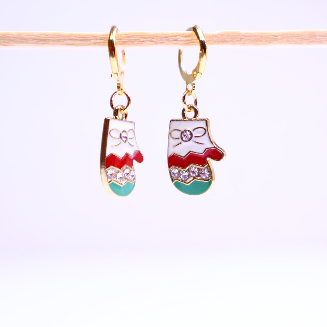 Christmas Mitten Stitch Markers Set • Removable Enamel Progress Keepers ...