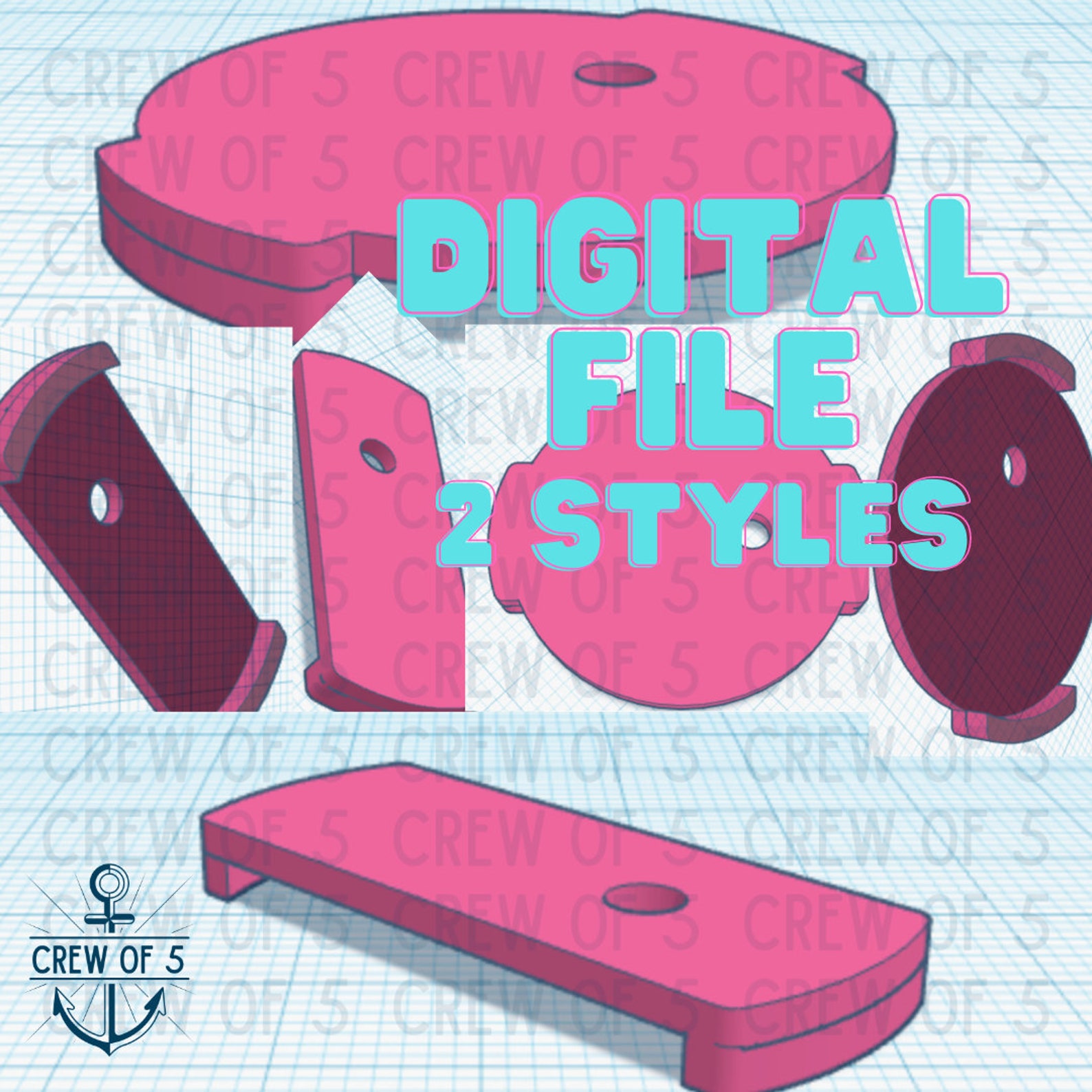 DIGITAL File for BOTH Simple Modern Toppers, STL File for 3D Printers ...