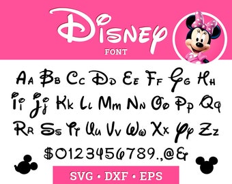 Minnie mouse font | Etsy