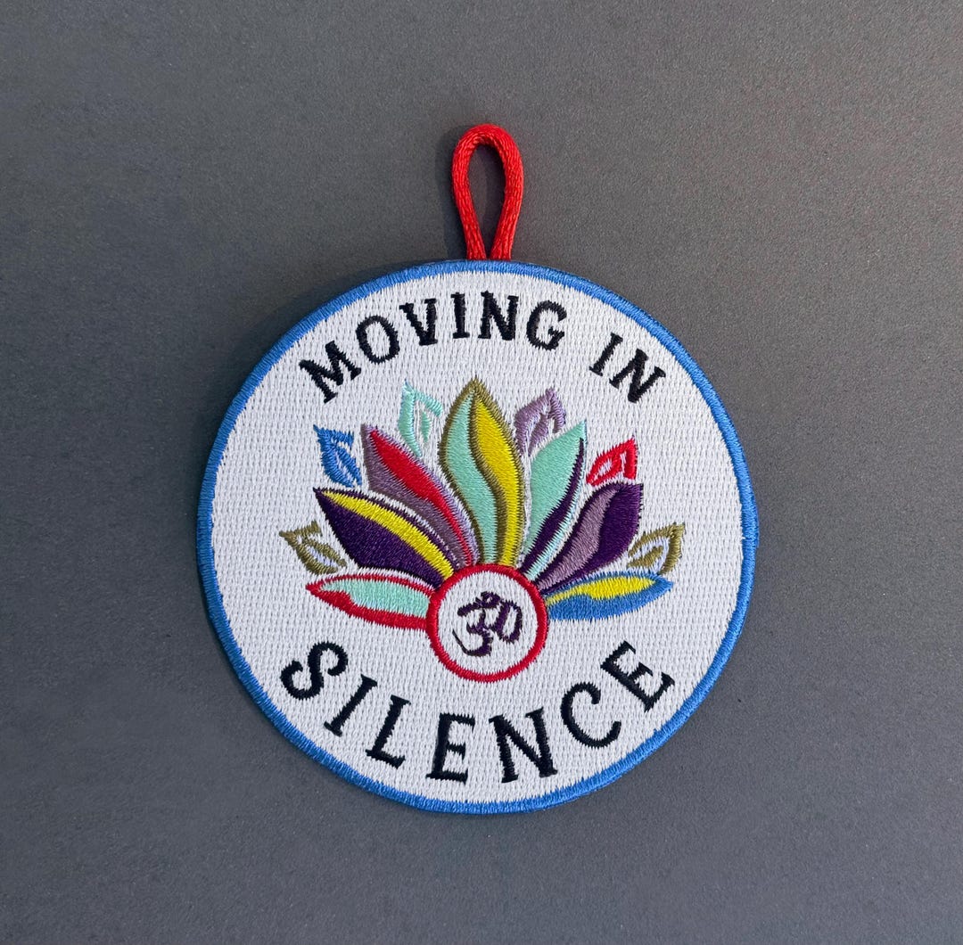 Moving in Silence Loop Patch // Camino // Om Meditation // Lotus Flower ...