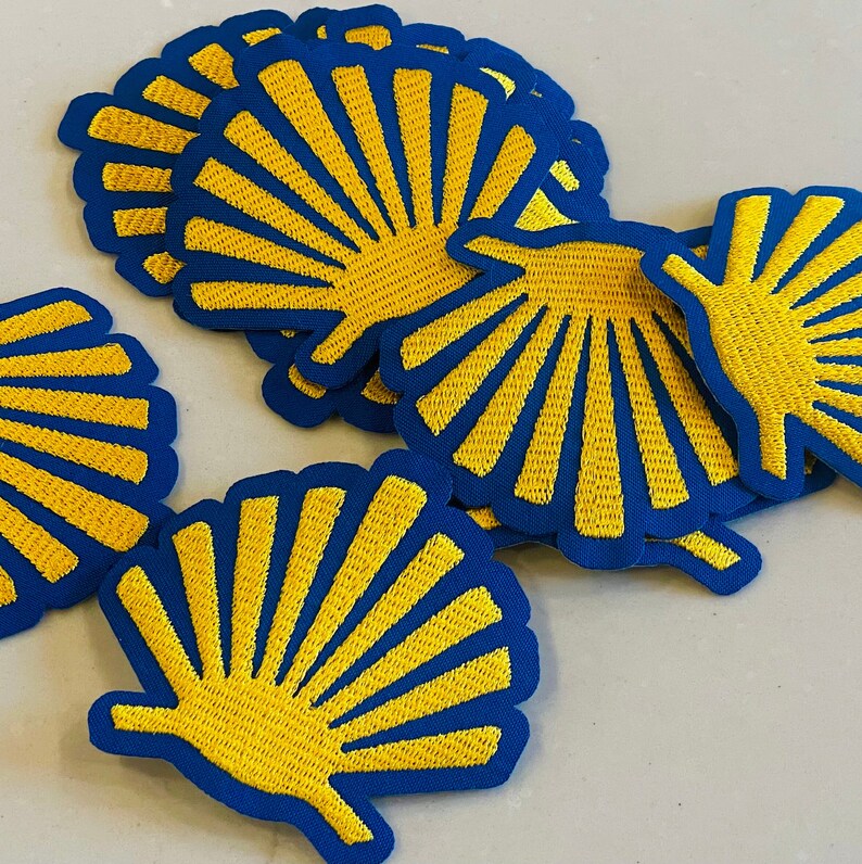 Camino De Santiago Patch Set + Route Map // Scallop, Gold Shell ...