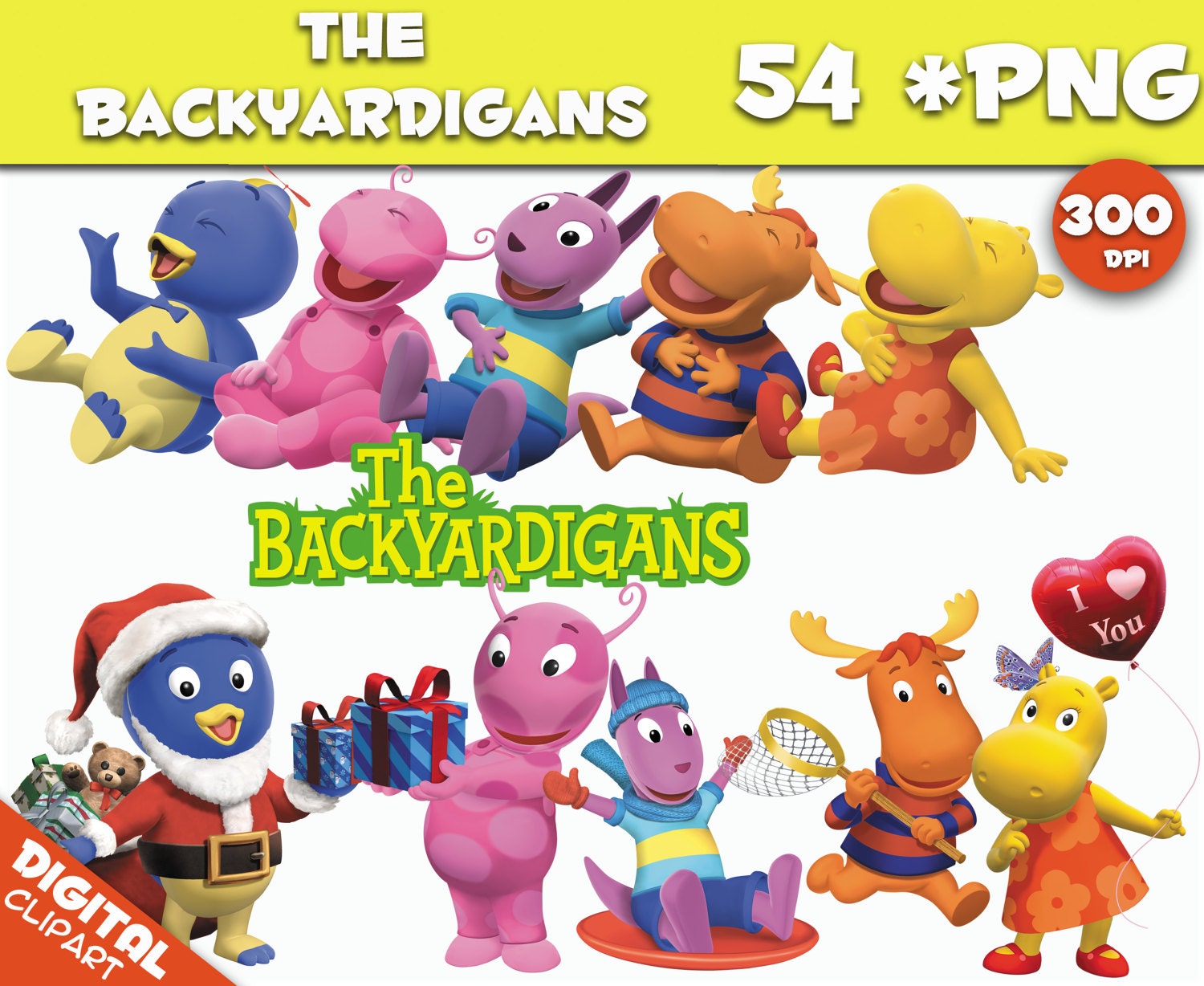 The Backyardigans Clipart 54 PNG 300dpi Images Digital Clip | Etsy