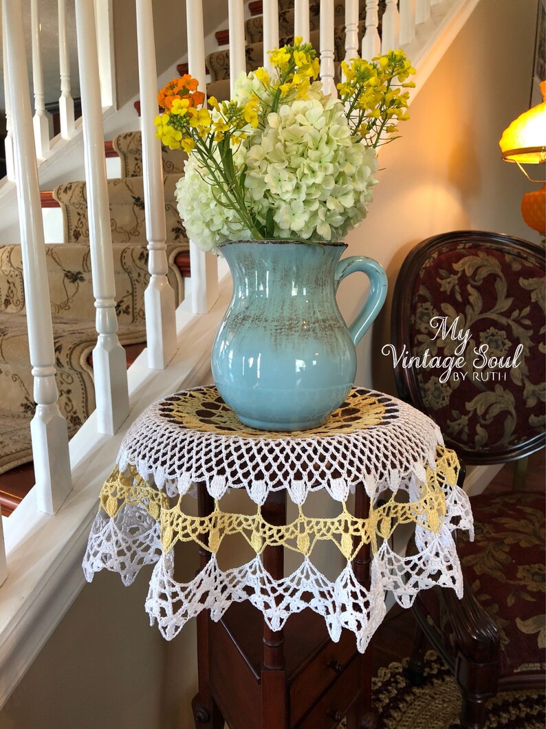 Handmade Rustic Doily Farmhouse Decor Crochet Lace Doily | Etsy