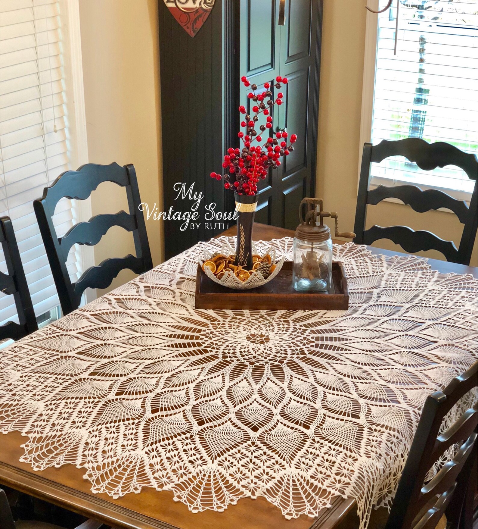 70 Crochet Tablecloth Crochet Lace Tablecloth Handmade Tablecloth ...