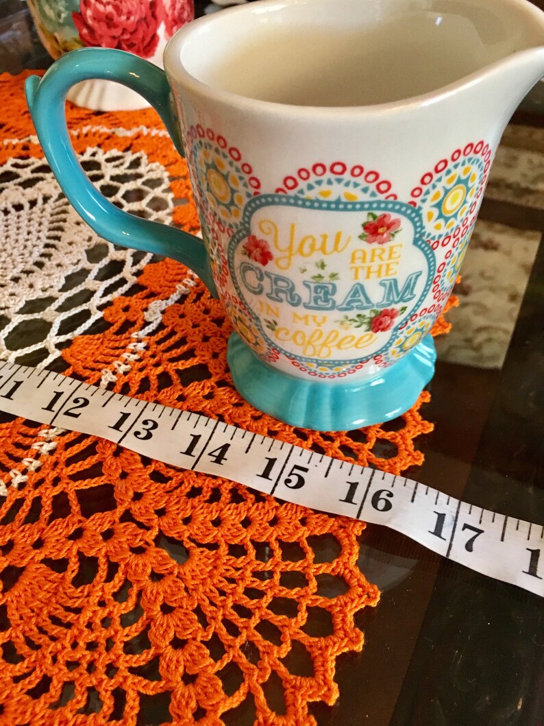 Fall Lace Doily | Pumpkin Table Doily | Pineapple Crochet Doily ...