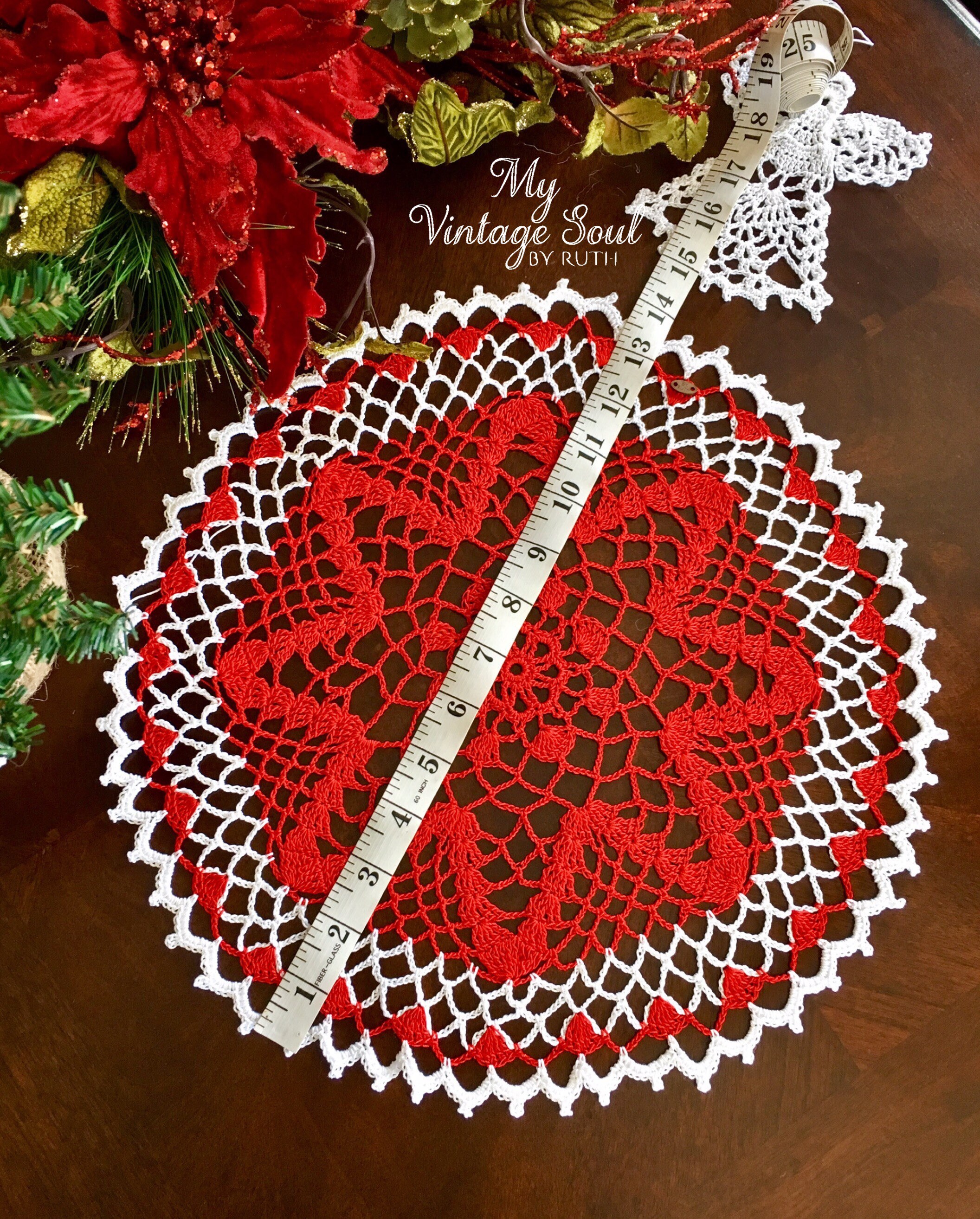 Round Star Doily Christmas Doily Coffee Table Doily - Etsy