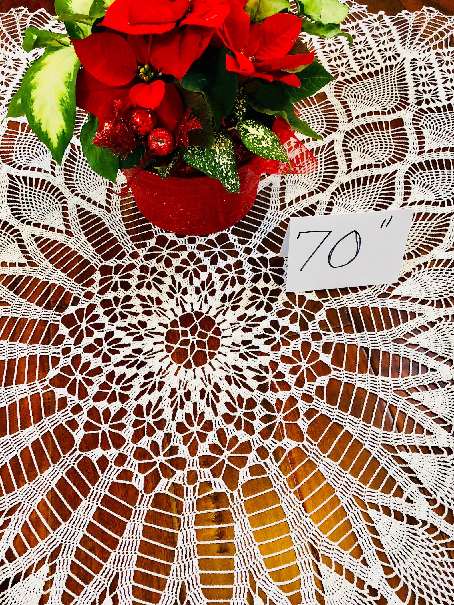 70 Crochet Tablecloth Crochet Lace Tablecloth Handmade Tablecloth ...