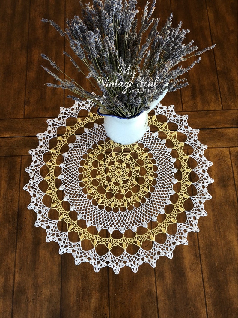 Handmade Rustic Doily Farmhouse Decor Crochet Lace Doily | Etsy