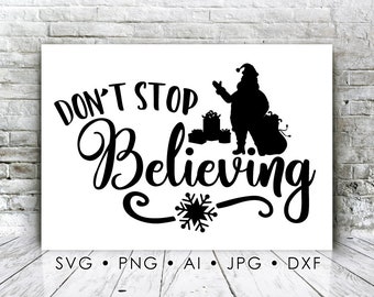 Dont stop believing svg | Etsy