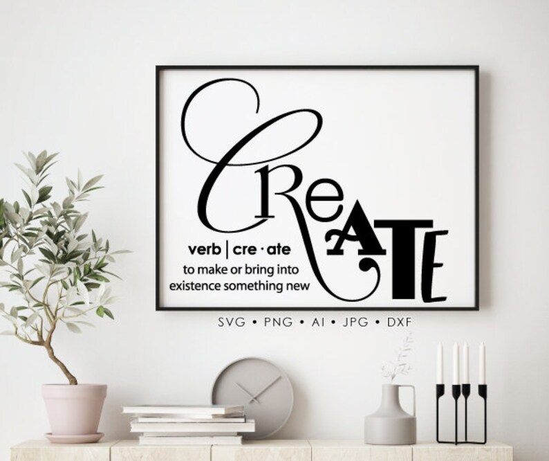 Create Definition SVG Printable Quote Classroom Printable - Etsy Canada