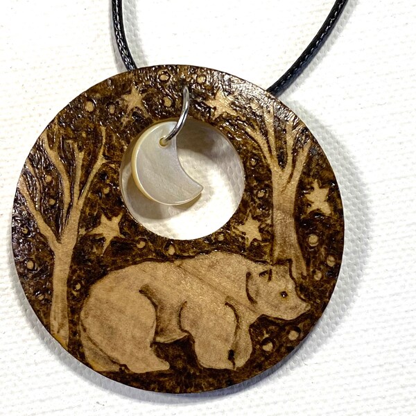 Pyrography Necklace - Etsy