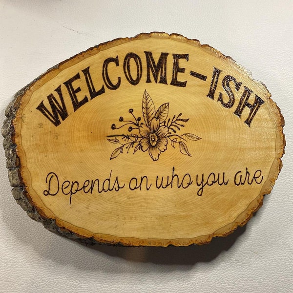 Wood Burned Sign - Etsy