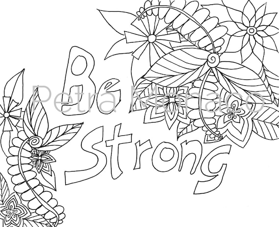 I Am Strong Page Coloring Pages Sketch Coloring Page