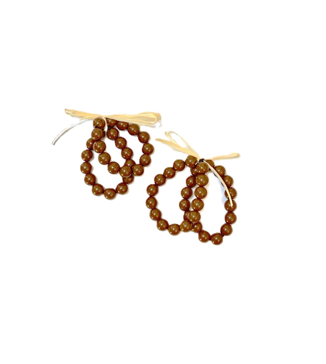 Doll Kupe'e Set (wrist & Ankle Adornments) - Brown Acrylic Beads (4 ...