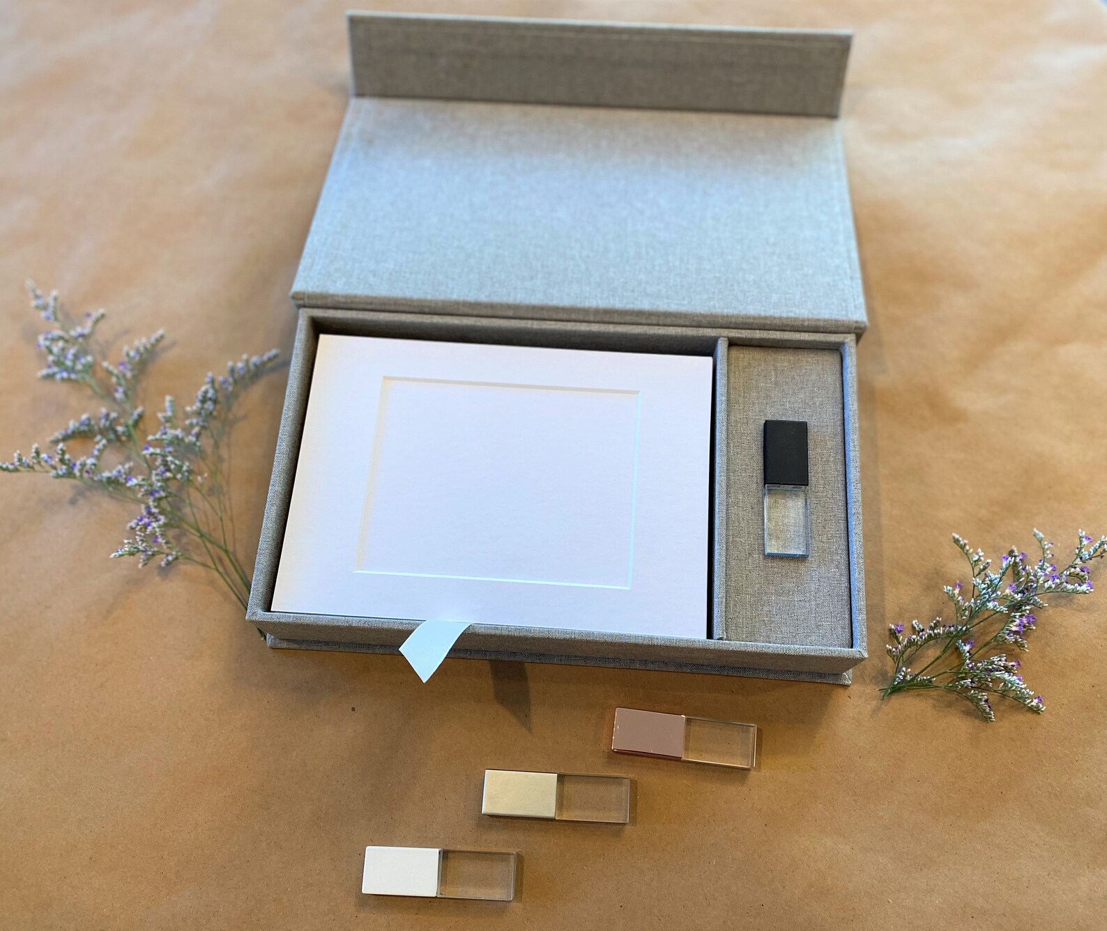 5x7 Linen Photo Box Light Grey - Etsy Sweden