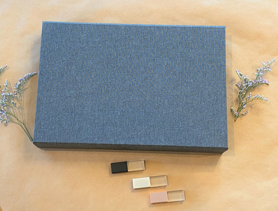 8x10 Linen Photo Box Dark Grey - Etsy
