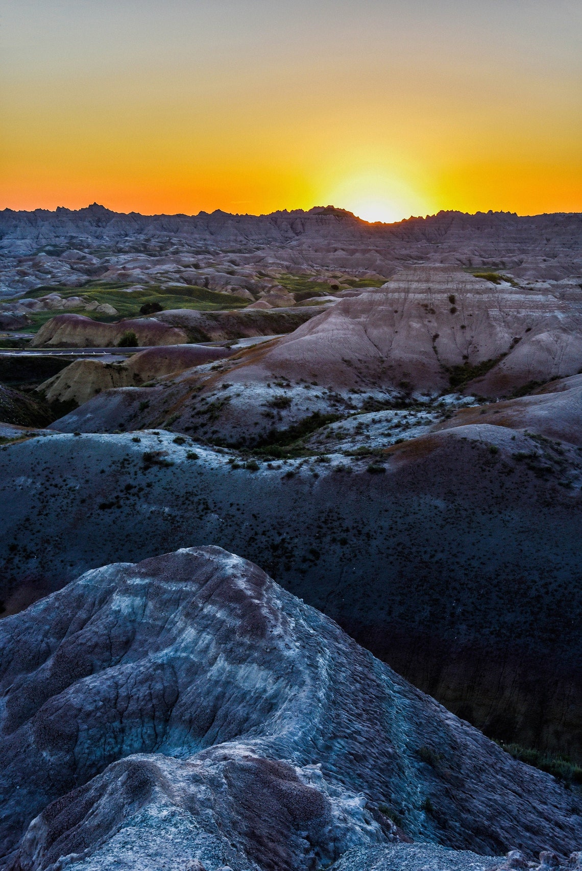 Badlands National Park Rock Formations at Sunset Photo of Rock ...