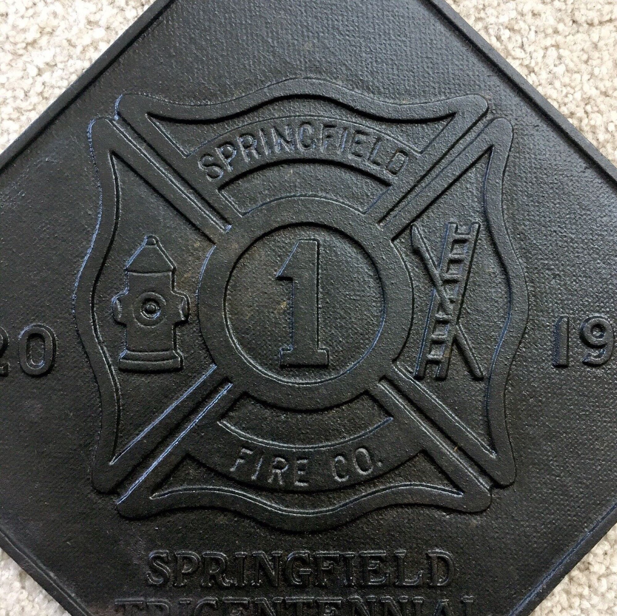 Vintage 1986 Springfield PA Cast Iron Tricentennial Plaque 1686-1986 ...