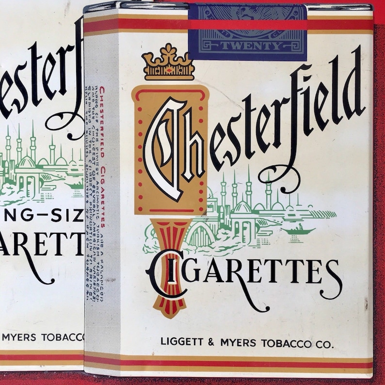 Vintage 1950s Chesterfield Cigarettes Metal Sign 29” X 23” - ORIGINAL ...