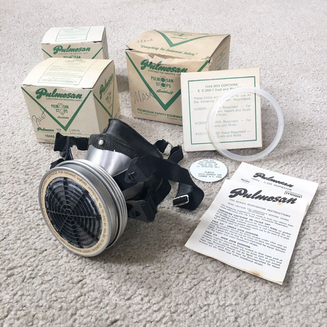 Vintage PULMOSAN Industrial Safety Mask Respirator With - Etsy