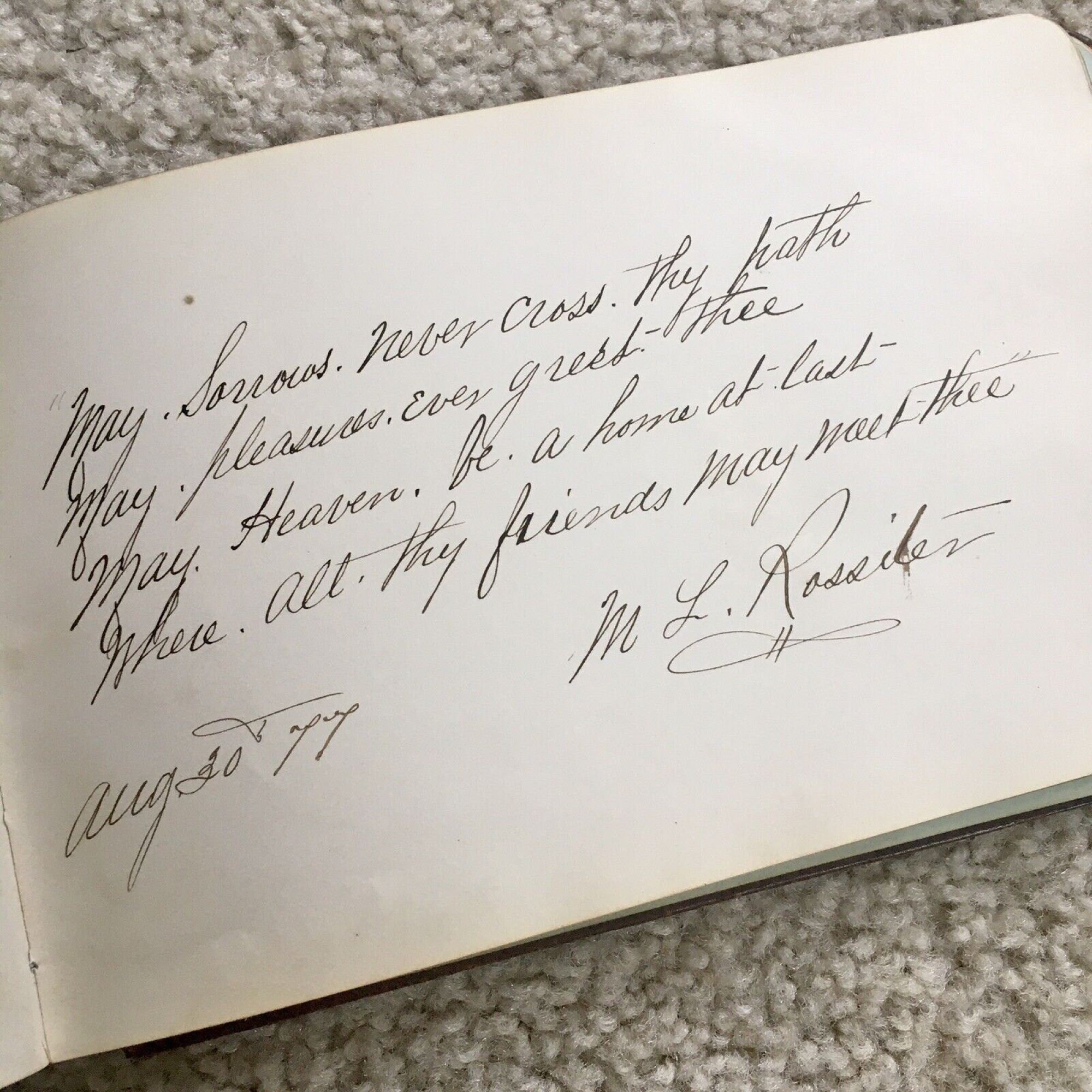 Antique 1877 PARAGON Autograph Album - Milford NJ - Philadelphia PA ...
