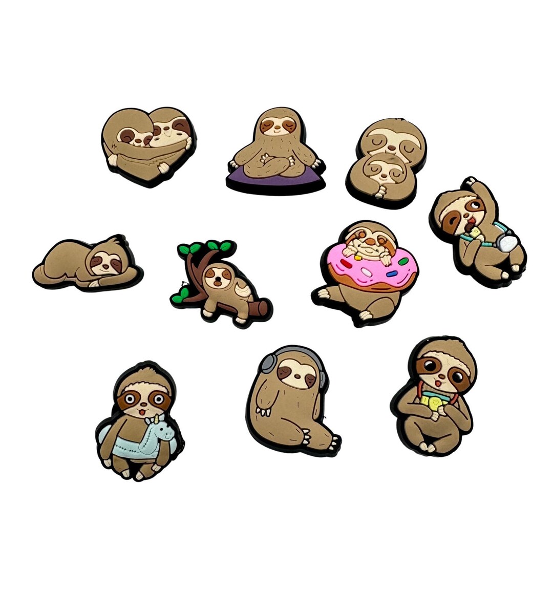 Cute Sloth Shoe Charms | Kawaii Sloth | Sloth Shoe Charms | Animal ...